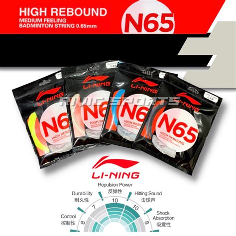 Badminton String Lining N65 N 65 Original Made In Japan Li Ning Shopee Philippines