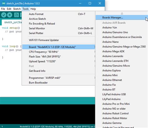 การตั้งค่า Arduino Ide เพื่อใช้งานกับ Nodemcu Esp 12e Development Board