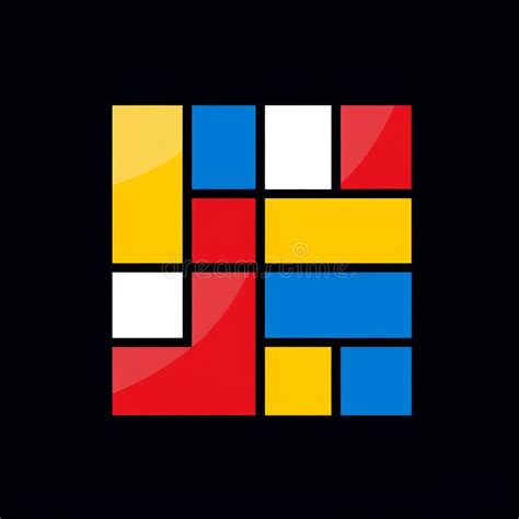 Color Squares A Minimalist Masterpiece Of De Stijl Influence Stock