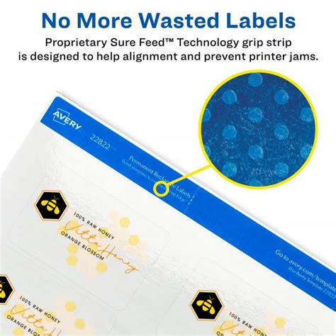 Glossy Clear Labels With Sure Feed 2 X 3 27952