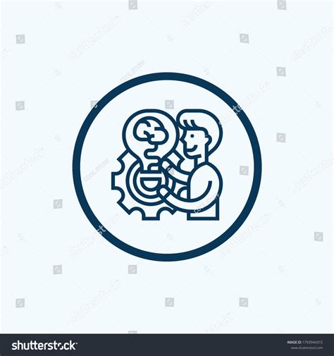 Analytical Thinking Icon Isolated On White Stock Vector Royalty Free