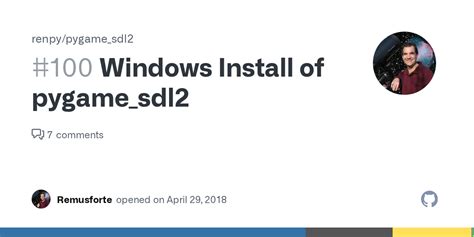 Windows Install Of Pygame Sdl Issue Renpy Pygame Sdl GitHub