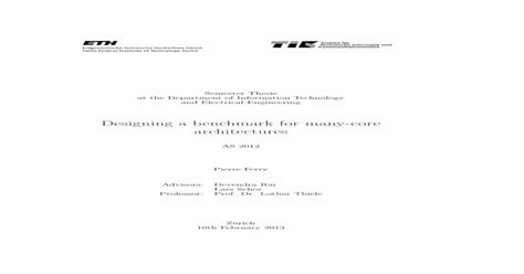 pdf designing a benchmark for many core architectures1 introduction 1
