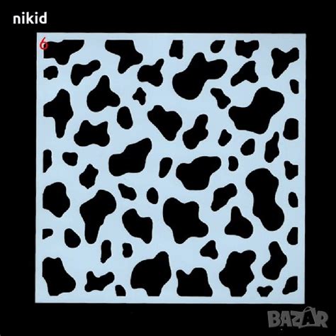 Леопард шарка шаблон стенсил спрей за торта украса кекс декорация с пудра захар в Други в гр