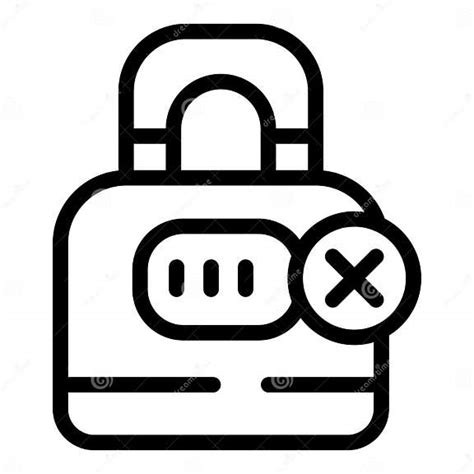 Padlock Showing Wrong Password Error Message Stock Illustration