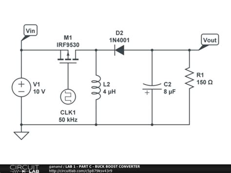Lab 1 Part C Buck Boost Converter Circuitlab