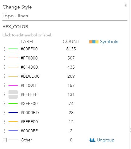 Colour Features By Hex Code In Attribute Field In ArcGIS Online Geographic Information Systems