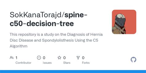 Github Sokkanatorajdspine C50 Decision Tree This Repository Is A