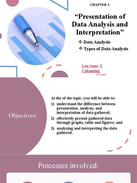 Presentation Of Data Analysis And Interpretation Pdf Statistics