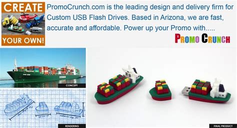 Container Ship Shape Custom Usb Flash Drive For Business Custom Flash