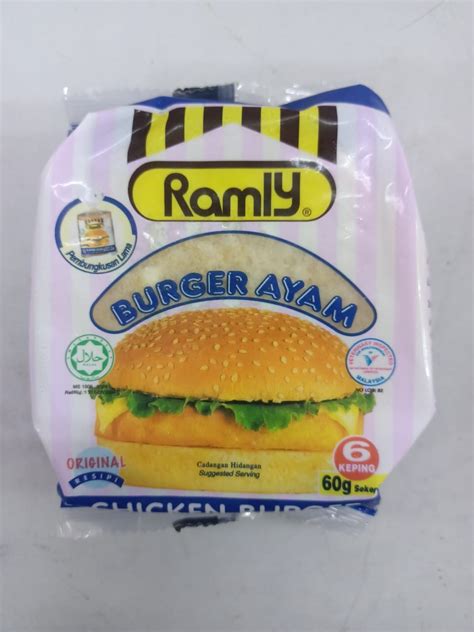 Ramly Chicken Burger 60gm Cands Frozen Food