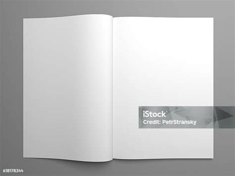 빈 오픈 잡지 모의 3d 일러스트 잡지에 대한 스톡 사진 및 기타 이미지 잡지 형판 공란 Istock