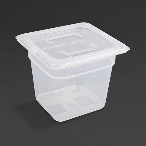 Vogue Polypropylene Gastronorm Pan 16 With Lid 150mm