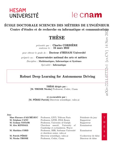 pdf robust deep learning for autonomous driving