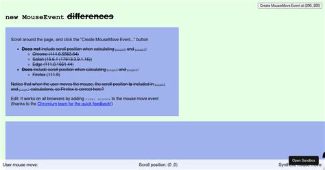 Mouse Move Scroll Position Codesandbox