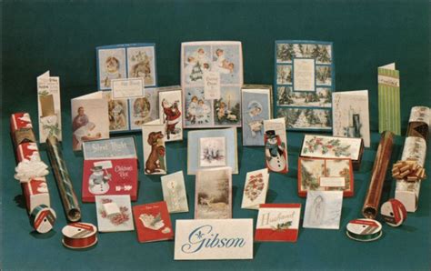 Gibson Christmas Cards And Gift Wrap Selection Advertising Postcard
