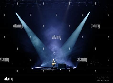 The Italian Singer Songwriter Niccolo Fabi Sings On A Stage For Arena