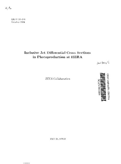 Pdf Inclusive Jet Differential Cross Sections In Photoproduction At Hera