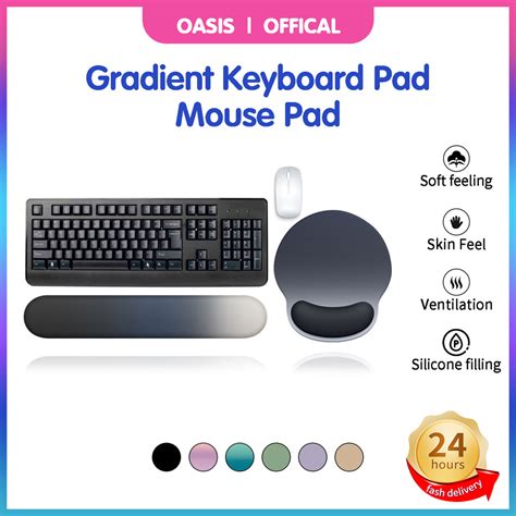 แผ่นรองเมาส์ ซิลิโคนนุ่ม ตามหลักสรีรศาสตร์ พร้อมแผ่นรองข้อมือ เมมโมรี่โฟม ฐานกันลื่น และการ