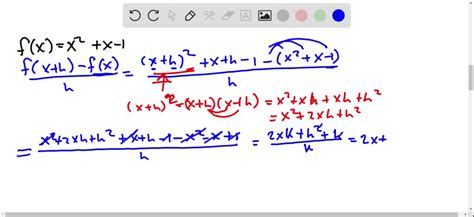 Solved For Each Function Find And Simplify Frac{f X H F X }{h