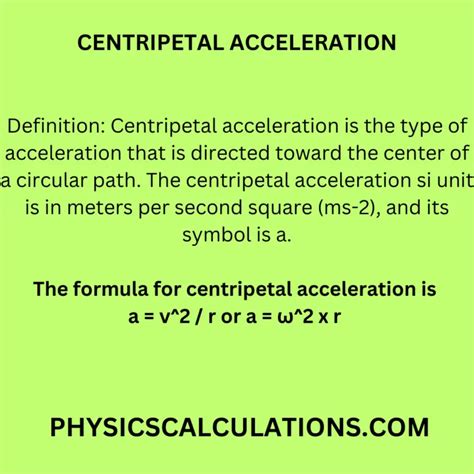 Centripetal Acceleration Definition Formula Unit And Calculations Centripetal Acceleration Definition Formula Unit And Calculations