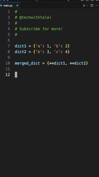 Merge Dictionaries In Python In One Line Of Code Python Coding