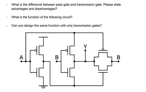 What Is The Difference Between Pass Gate And Transmission Gate Please State Advantages And