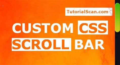 custom css scrollbar style customize scrollbar