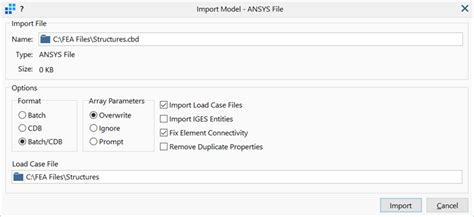 Import Ansys File