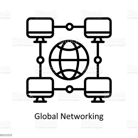 Global Networking Vector Outline Icon Design Illustration Data Symbol On White Background Eps 10