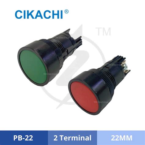 CIKACHI PUSH BUTTON PB 22 Green Red 22MM CKC Yong Huat Electrical Entreprise Sdn Bhd