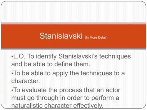 Stanislavski Pptx