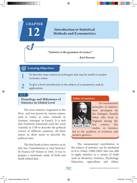 12 Introduction To Statistical Methods And Econometrics Pdf