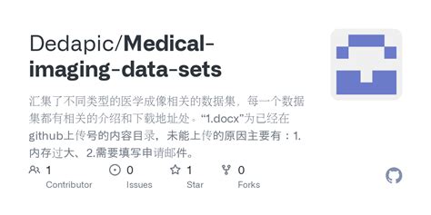 Github Dedapic Medical Imaging Data Sets Docx