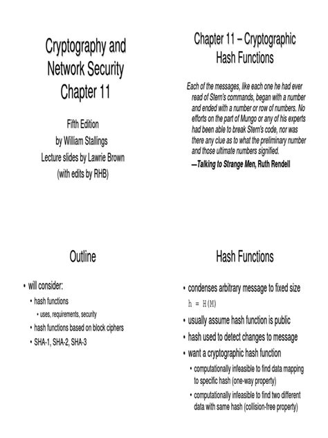 cryptographic hash functions an introduction to key concepts and