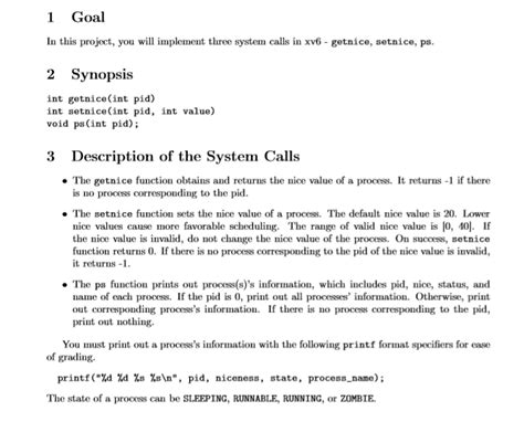Solved This Problem Is About Xv6 System Calls In Linux