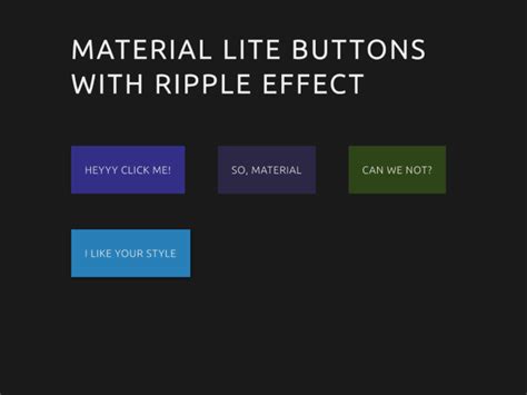 Material Design Buttons With Ripple Effect — Codehim