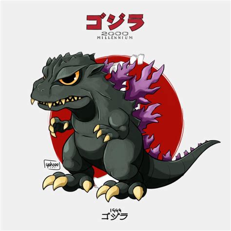 Chibi Godzilla 1999 By Yahzeeskellington On Deviantart