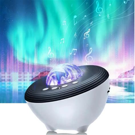 Led 오로라 프로젝터 블루투스 스피커 야간 조명 흰색 소음 갤럭시 프로젝터 침실 어린이 장식용 홈