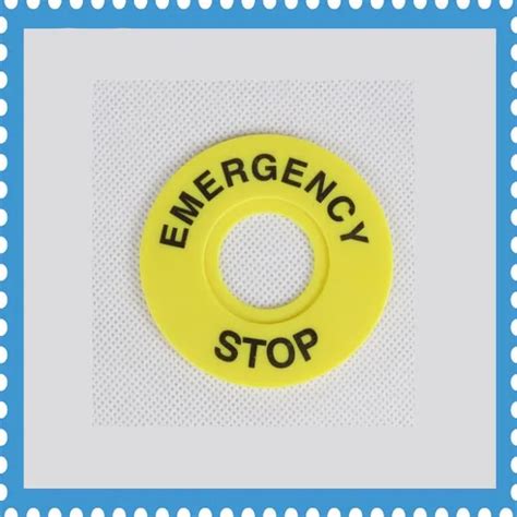 Pcs Mm Emergency Stop Warning Ring Plastic Sign Push Button Switch Panel Label Frame Outer
