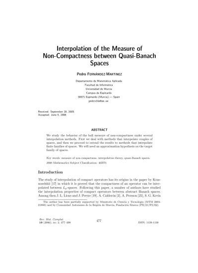 Interpolation Of The Measure Of Non Compactness Between Quasi Banach Spaces