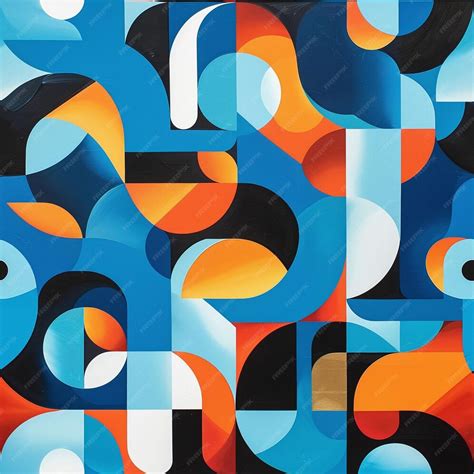 Modular Geometric Shapes Composition Premium Ai Generated Image