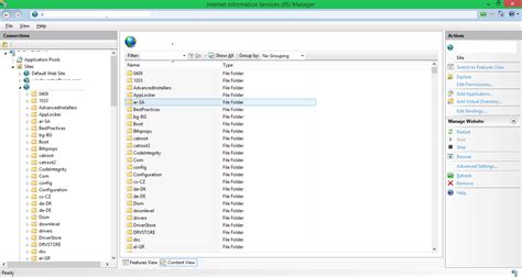 I Dont See Web Site Folders When Viewing Site In Iis Stack