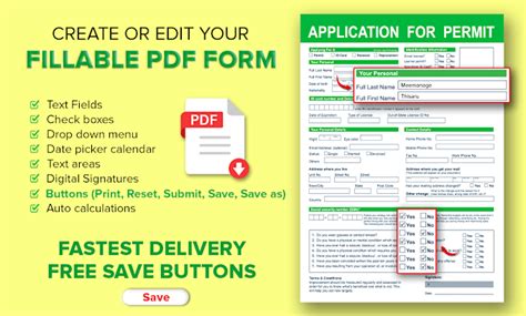 Create Or Convert Your Document To A Fillable Pdf Form By Ui Di Graphics Fiverr