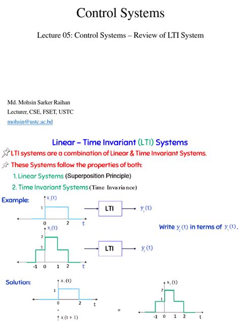 review of lti system pdf