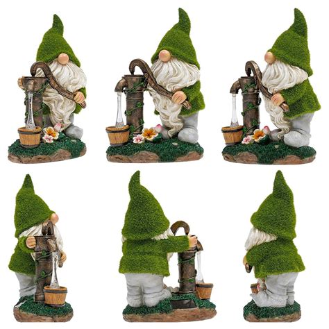 Outdoor Solar Garden Ornaments Resin Dwarf Confuci Vicedeal