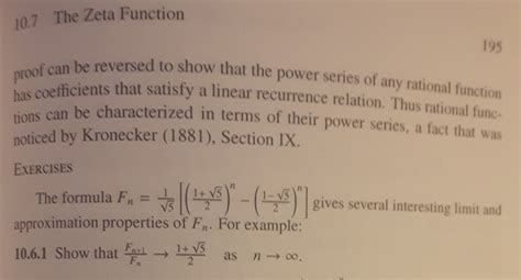 Solved 10 7 The Zeta Function 195 He Reversed To Show That Chegg Com