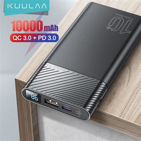 KUULAA Power Bank 10000 мАч QC PD 3,0 PoverBank PowerBank с быстрой ...