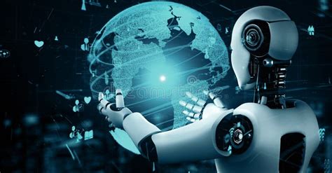 xai internet connection controlled by ai robot huminoid and machine