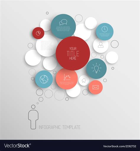 Dark Abstract Circles Infographic Template Vector Image